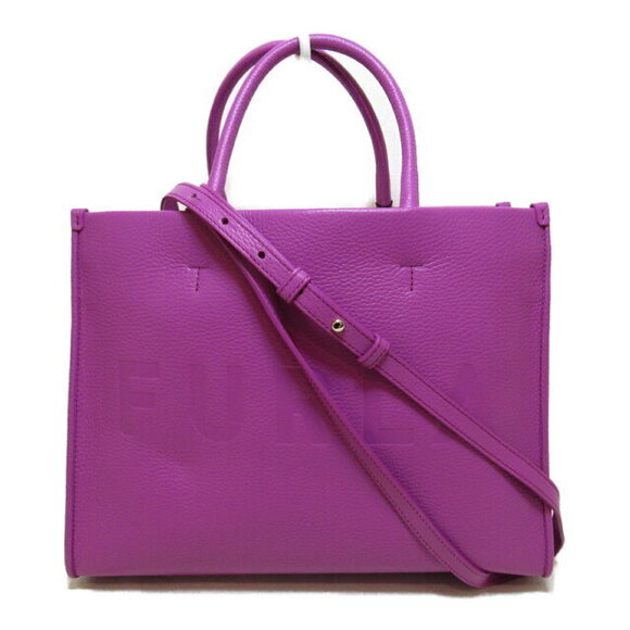 Furla | Bags | Furla Wonder Shoulder Bag Tote Leather Purple Violet ...
